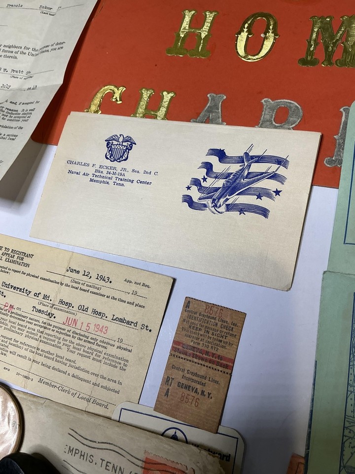 Vintage WWII US Navy Naval Air Training Center Paper Ephemera Lot ...