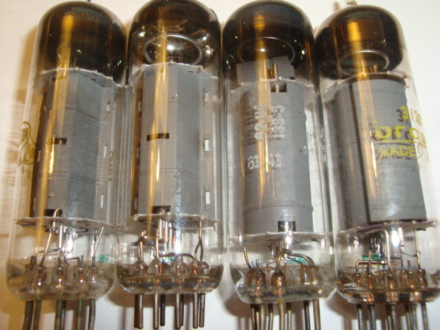 Four Assorted 6BQ5 Tubes, US Made With Mid-High Ratings, For ...