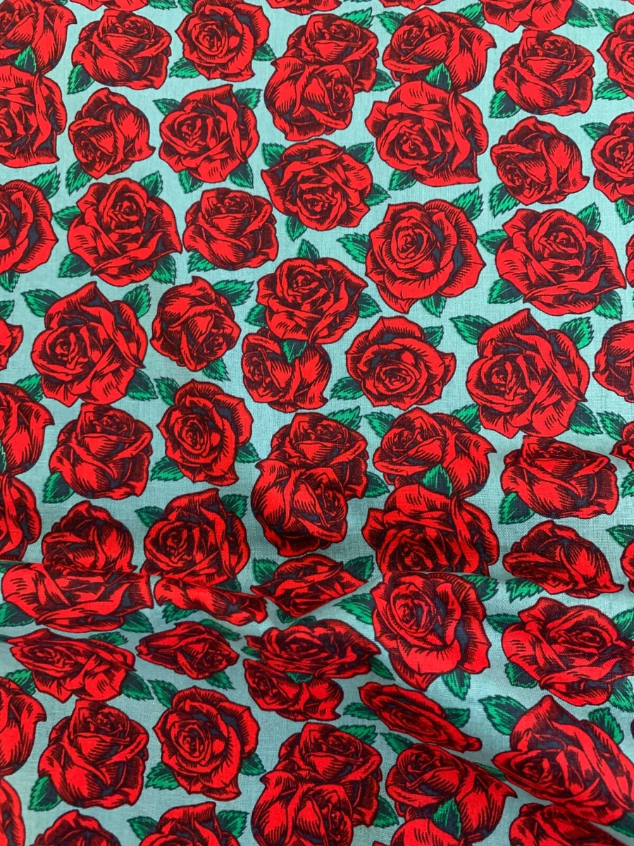 Vintage Rose Pattern Fabric