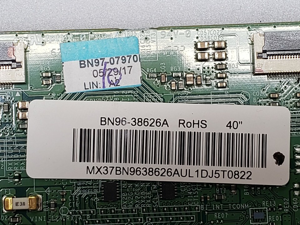 SAMSUNG 40" DM40E T-CON BOARD UNIT BN96-38626A-BN97-07970 TIMING ...