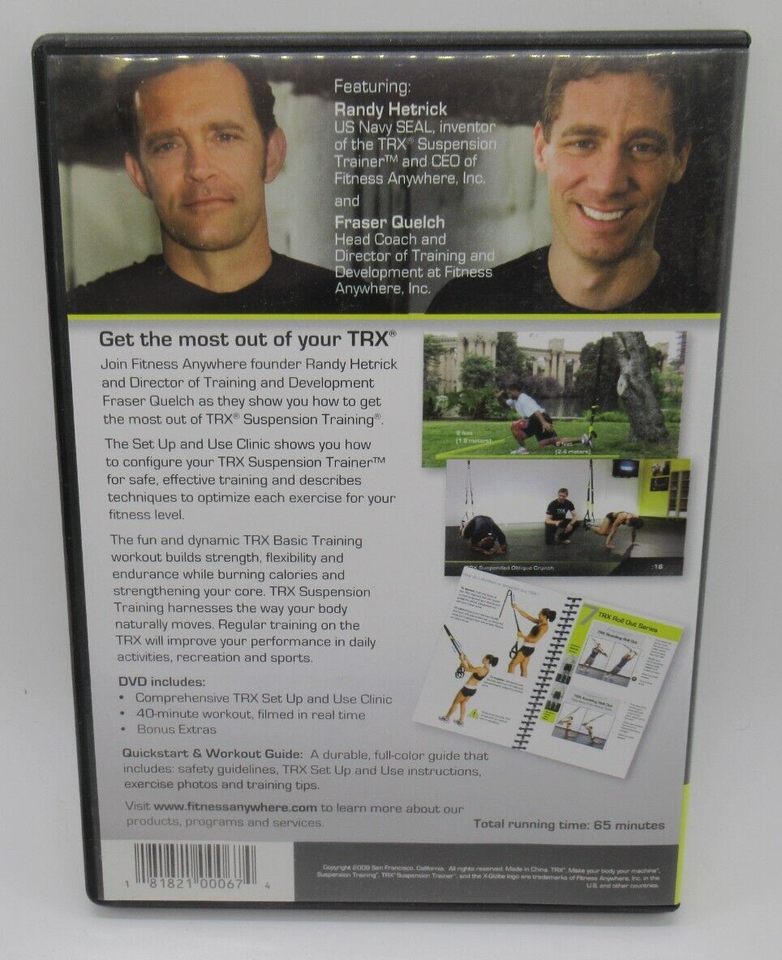 TRX BASIC TRAINING WORKOUT DVD, SUSPENSION TRAINING, FLEXIBILITY ...