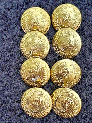 Vintage Russian Soviet Army Buttons General Marshal Uniform . Set of 8 ...