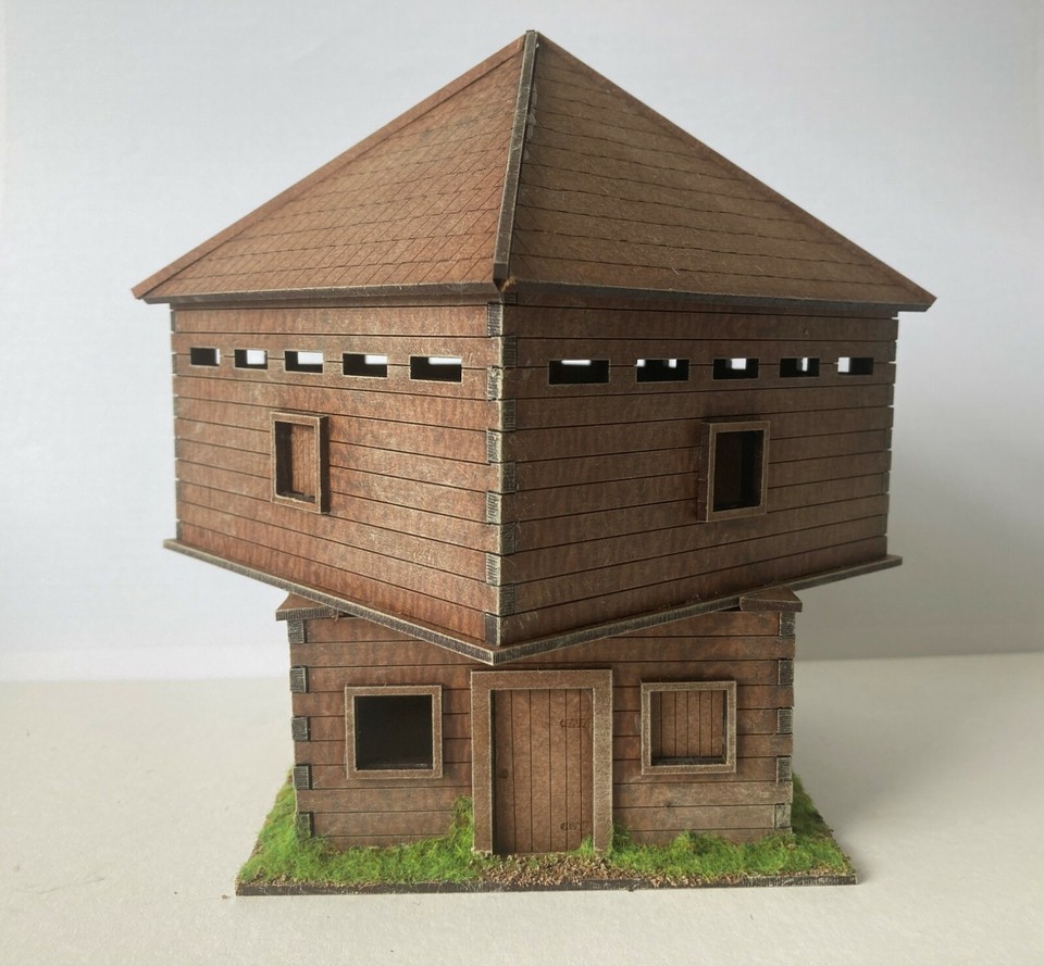 28mm Spanish 45 degree blockhouse prepainted kit | eBay