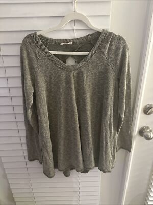 Maronie Sweater Keyhole Back Green Women’s Size M | eBay