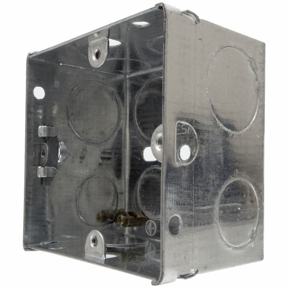 Metal Back Box 25mm 35mm 47mm 1G 2G Dual 1G+1G 2G+1G Galvanised Steel ...