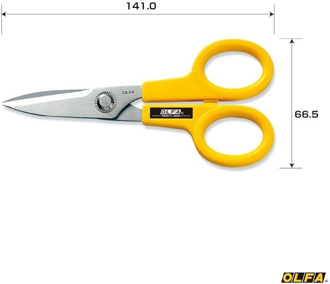 OLFA Multipurpose 111B Stainless Steel Small Size Scissors Yellow ...