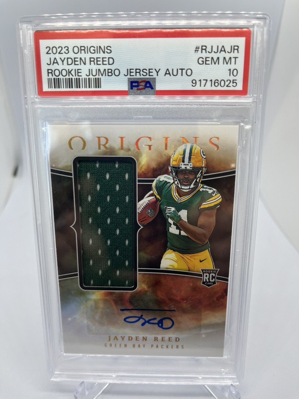 2023 Origins Jayden Reed Rookie Jumbo Jersey Auto PSA 10 | eBay