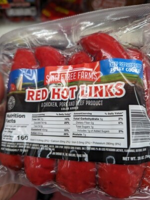 Singletree Farms Red Hot Links 28 Oz (2 Pack) | eBay