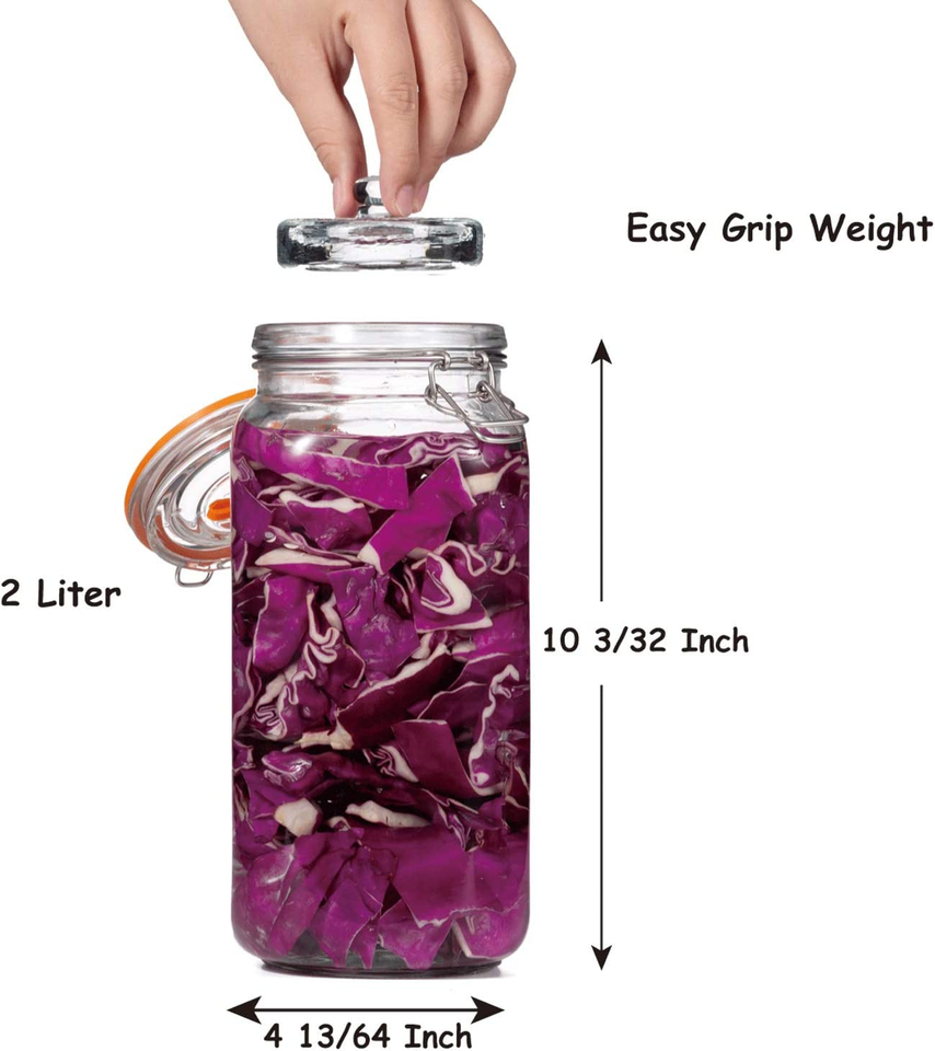 Fermentation Jar, 2 Liter Fermentation Kit with Fermenting Weights and ...