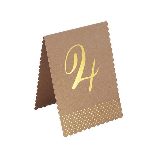Gold Foiled 1-12 Table Numbers - Kraft Perfection (Ginger Ray) | eBay