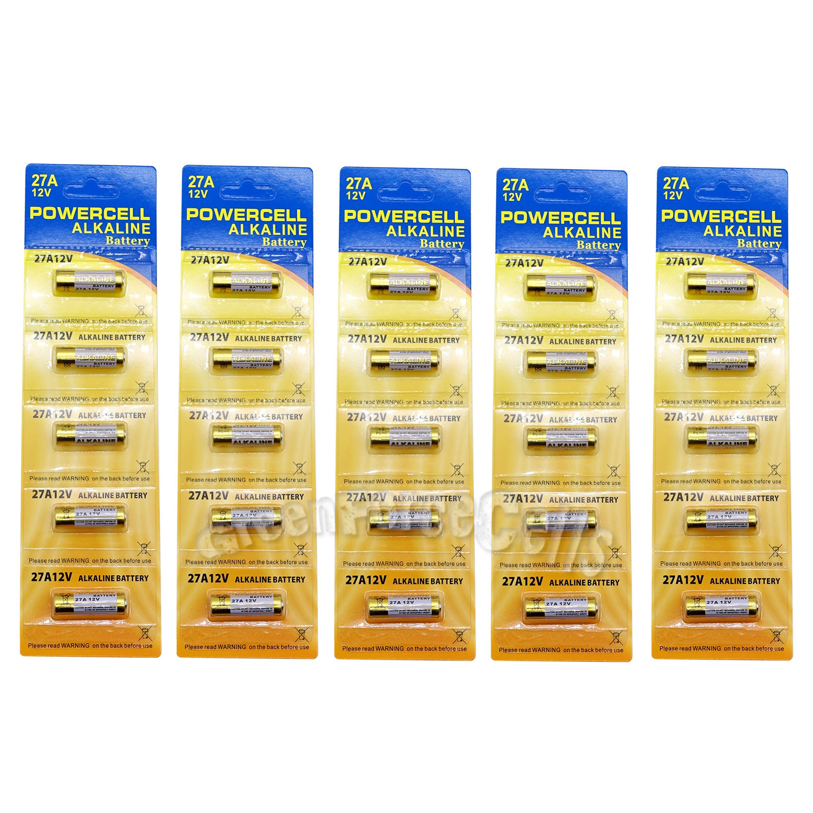25pcs 27A 12V MN27 V27GA L828 A27 B-1 Alkaline Battery Pack US Free ...