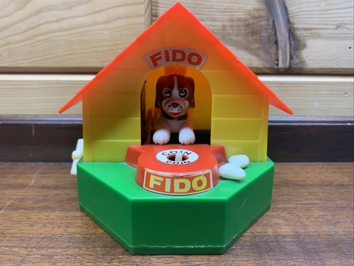 Vintage Coin Bank Mechanical Motion Fido Dog House Wind Up Bank | eBay
