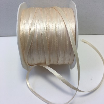 1/8 Inch Satin Ribbon - 500-IV Ivory - 5 Yards | eBay