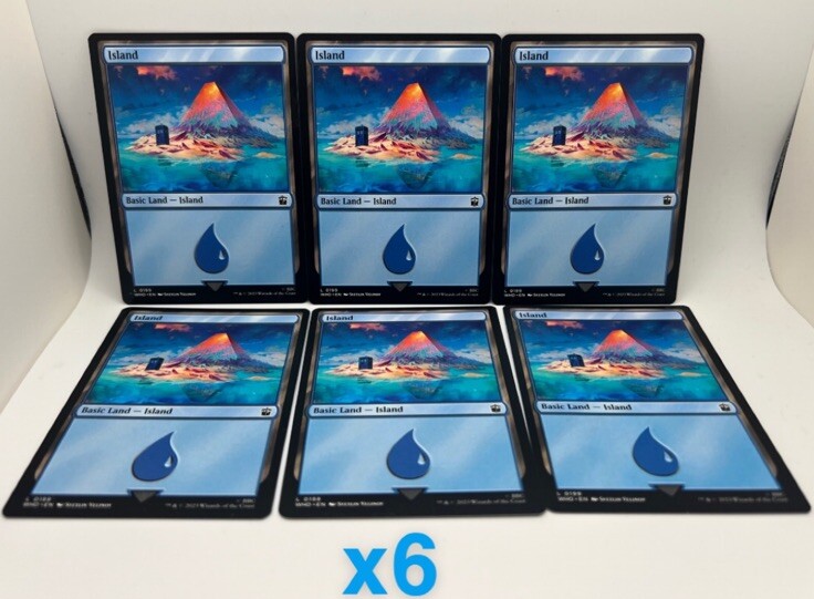 6x Island Basic Lands Lot MTG- Doctor Who- 0199 NM Blue Magic The ...