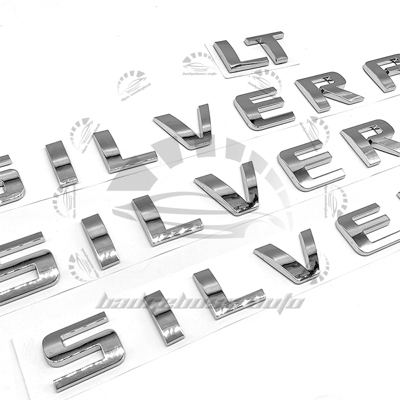 Chrome Front Rear Door Emblem Badge Tailgate Letters for Silverado 1500 ...