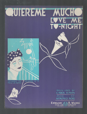 QUIEREME MUCHO (Love Me Tonight) 1932 Spanish/English Vintage Sheet ...