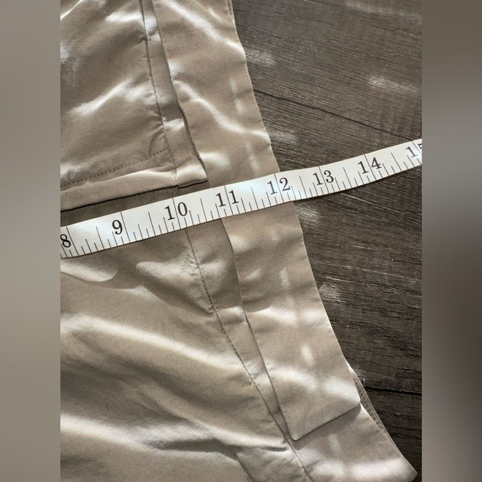 Donna Karan Signature Gold Label Cotton Tab Waist High Rise Crop Pants ...