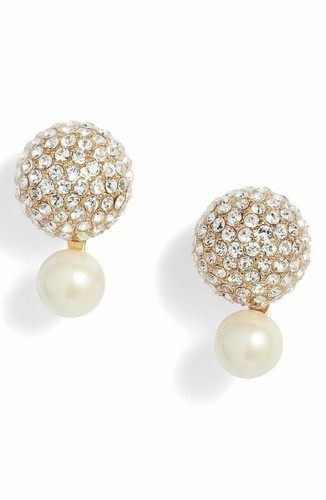 2.30Ct Lab Created Pearl Drop & Dangle Earrings 14K Yellow Gold Silver ...