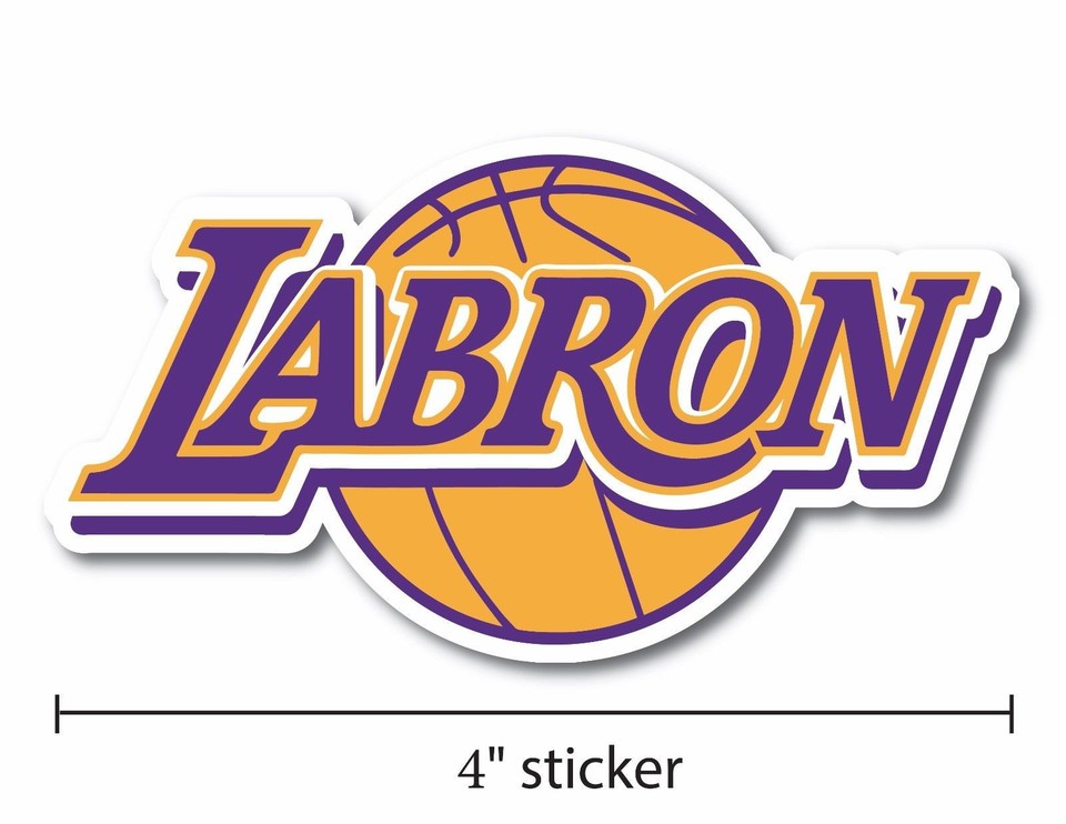 LAbron Sticker Lebron James Lakers new high quality 4 inch NBA limited ...