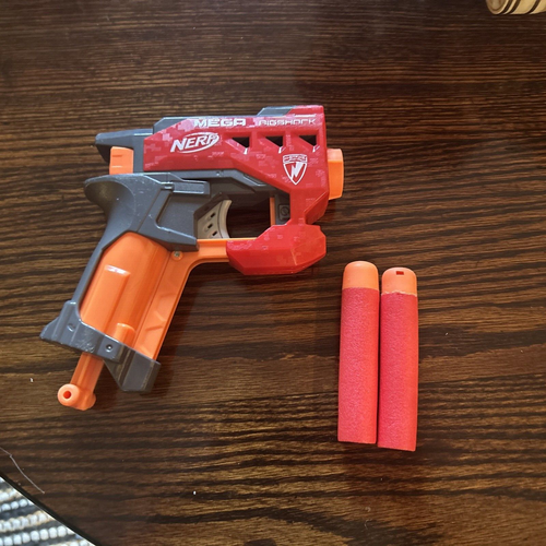Nerf Mega Bigshock Pistol Hand Gun Spring Loaded USED Tested Working | eBay