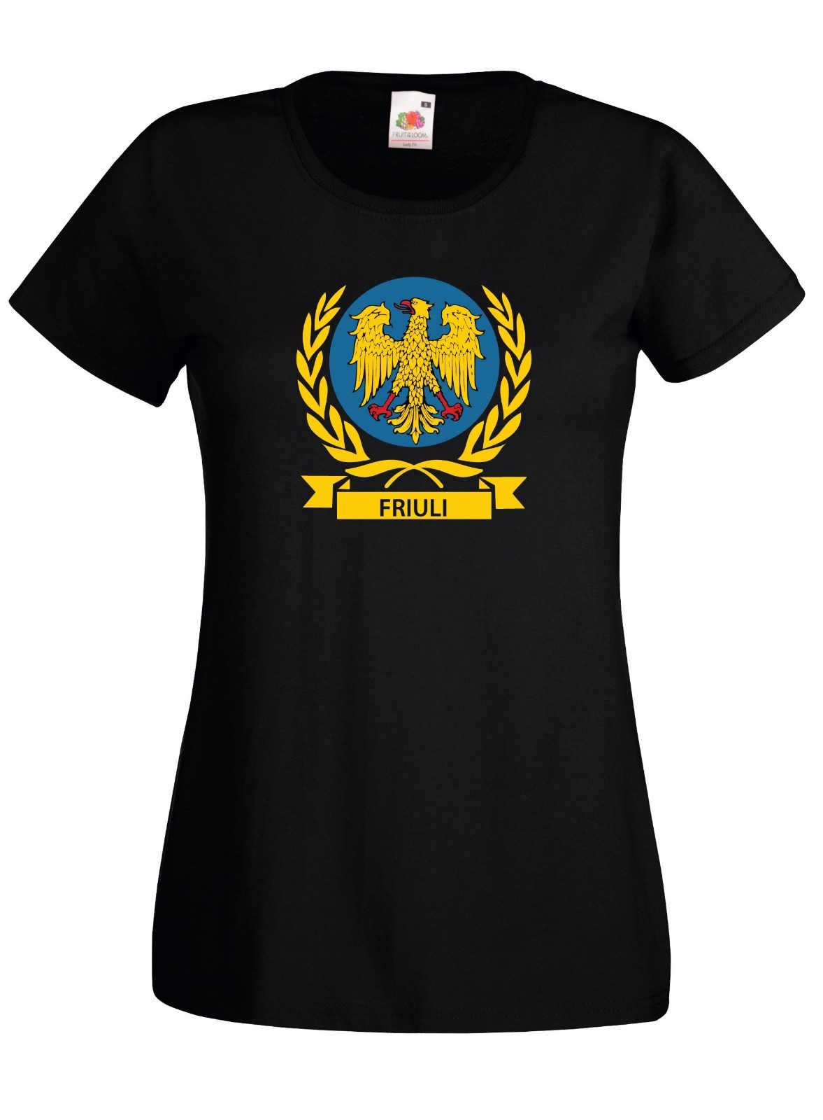 T-shirt Maglietta donna J1397 Udinese Friuli Stemma Ultras Terrace ...