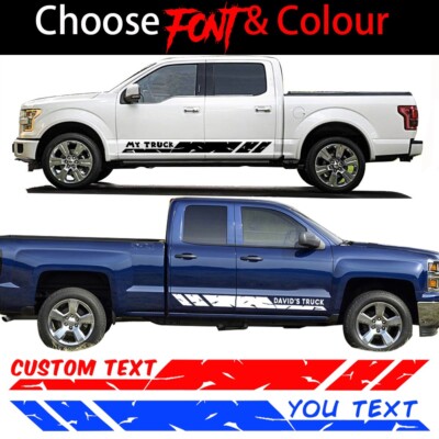 Customized Text Vinyl Decal Graphics Kit for Ford F150 F250 F350 Super ...