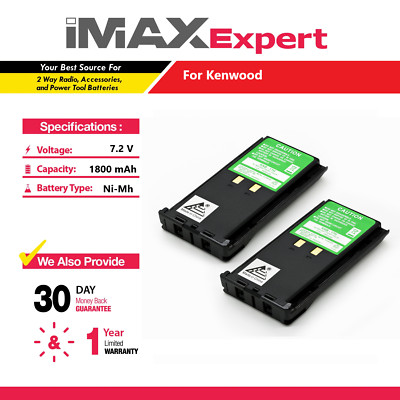 2x 7.2V 1800mAh NiMh battery for Kenwood KNB-16, KNB-16A, KNB-17, KNB ...