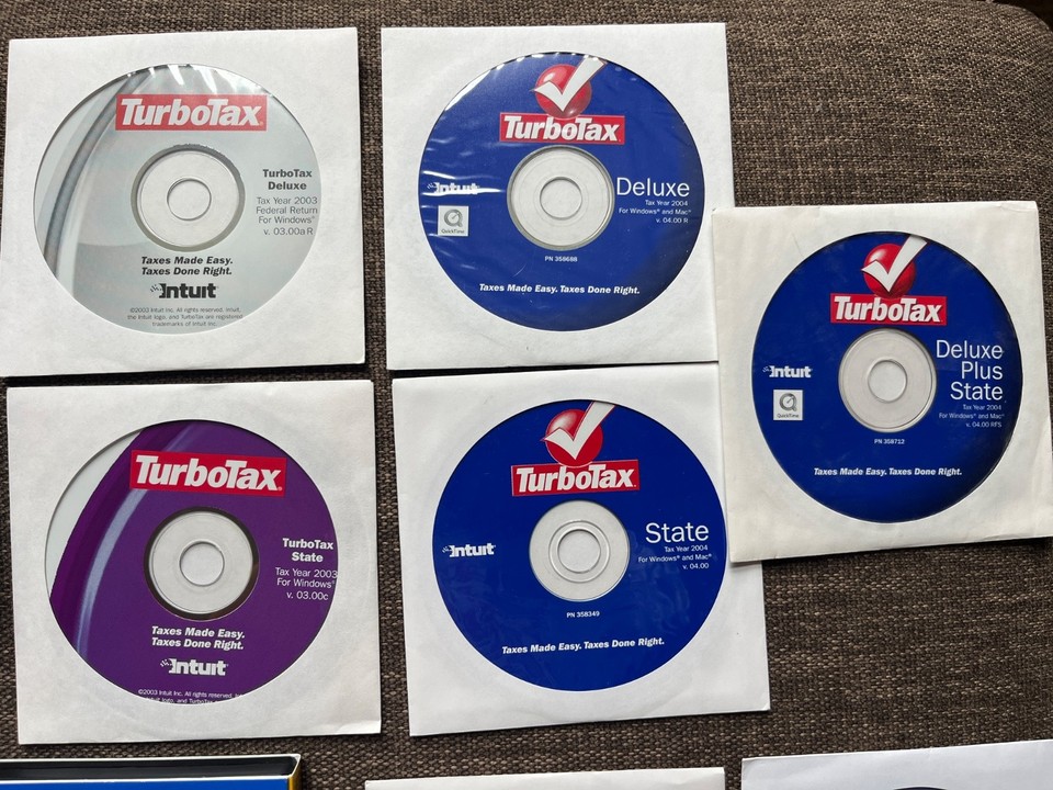 TurboTax Various Years/Editions (Premier, Deluxe, State etc) plus ...