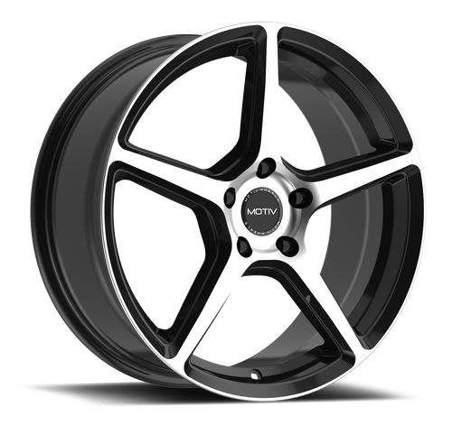 Motiv 433MB Blade 18X7.5 +40 Gloss Black Machined Wheel 5x114.3 5X4.5 ...