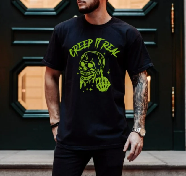 Creep It Real Shirt, Halloween Shirt, Funny Skull Shirt | eBay
