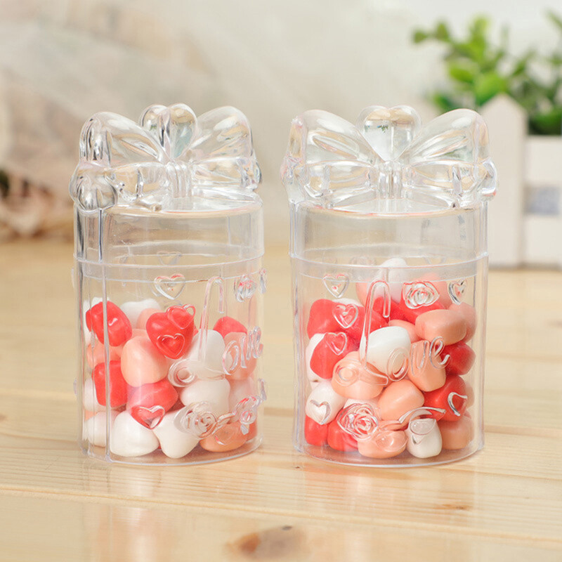 Plastic Transparent Candy Box With Lid Candy Gift Packaging Candy ...
