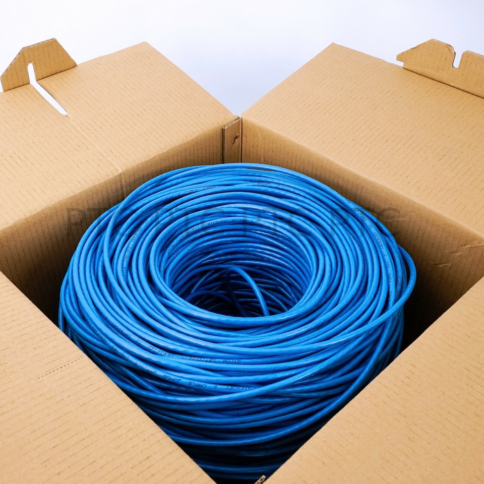 100m 305m Cat6 UTP Ethernet Lan network Cable Roll free RJ45 & boots ...