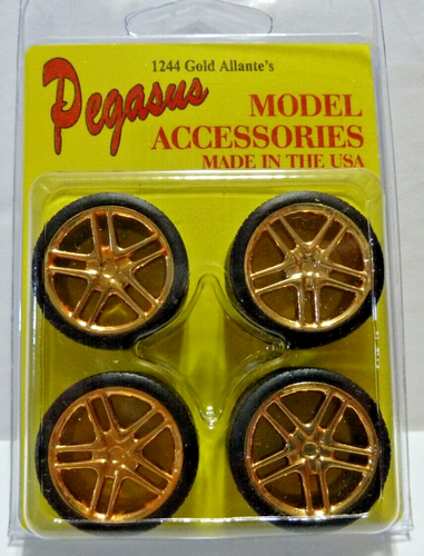 PEGASUS MODEL WHEELS TIRES 1:25 1:24 SCALE 1244 ALLANTES GOLD NEW | eBay