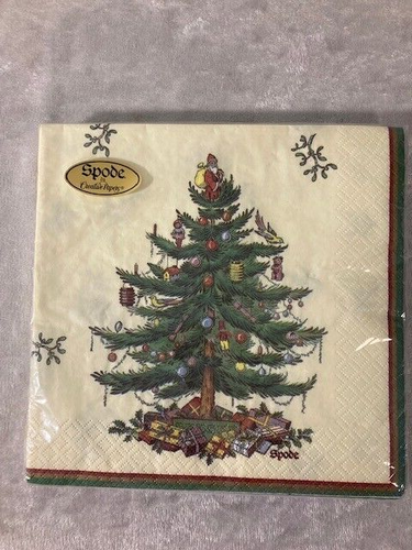 Spode Paper Napkins Christmas Tree 16 3-Ply Lunch 13" Square NEW SEALED ...