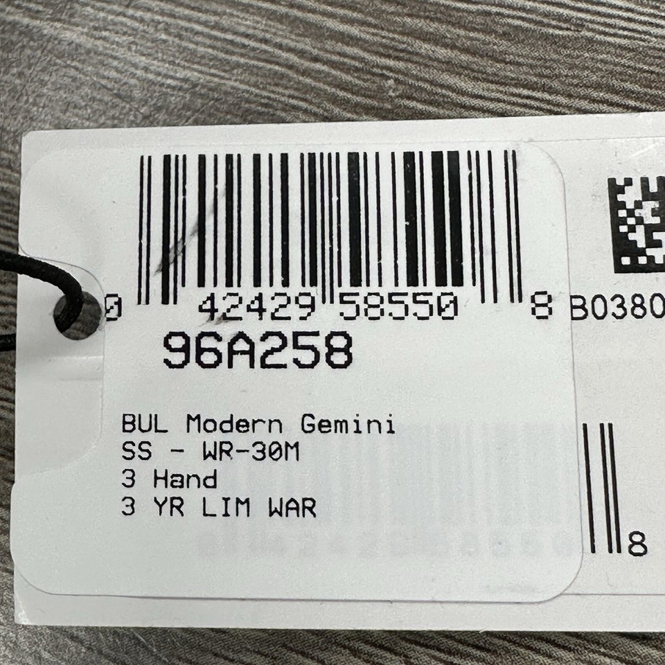 NEW Bulova Gemini Blue Dial Silver Tone Steel Elegant Men's Watch ...