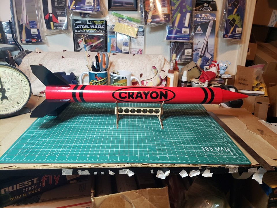 Crayon Model Rocket Kit from Bad Boy Rocketry 2.2" dia., 27" tall, 29mm ...
