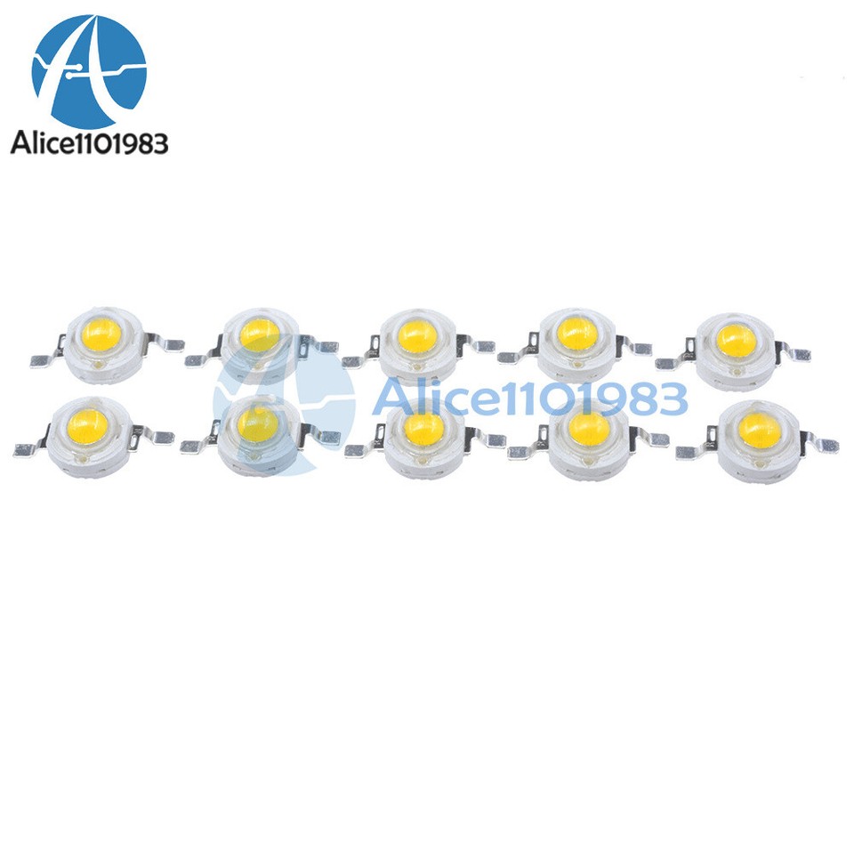 100PCS Lot Durable 1W 100-110LM Pure White SMD LED Beads New | eBay