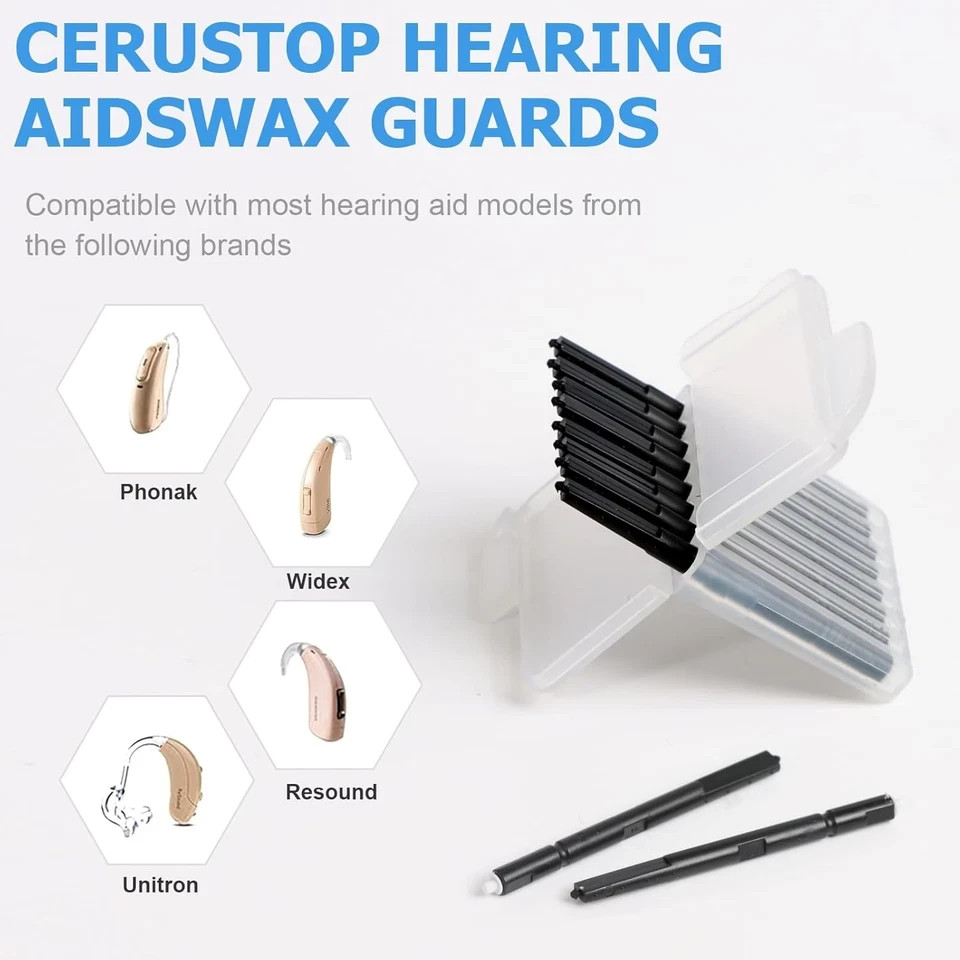 (40 Pcs)Cerustop Wax Guard Filters for Hearing Aids Supplies for Phonak ...