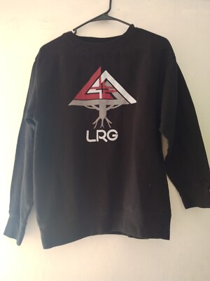 LRG Lifted Research Group Pullover Crewneck Sweater Mens Medium Black ...