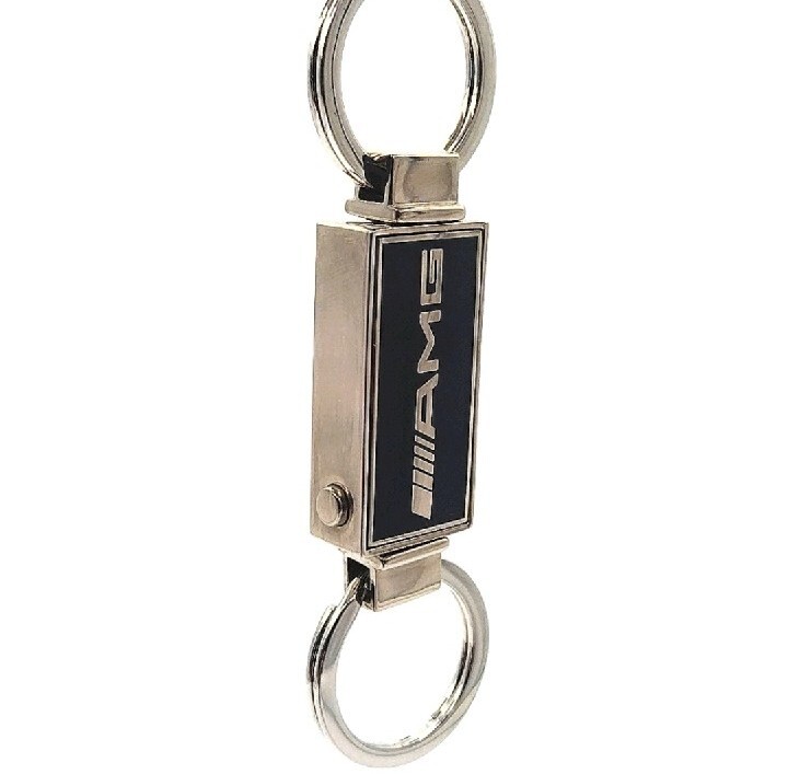 Black Mercedes Benz AMG Vintage Dual Keychain Fob Detachable for Valet ...