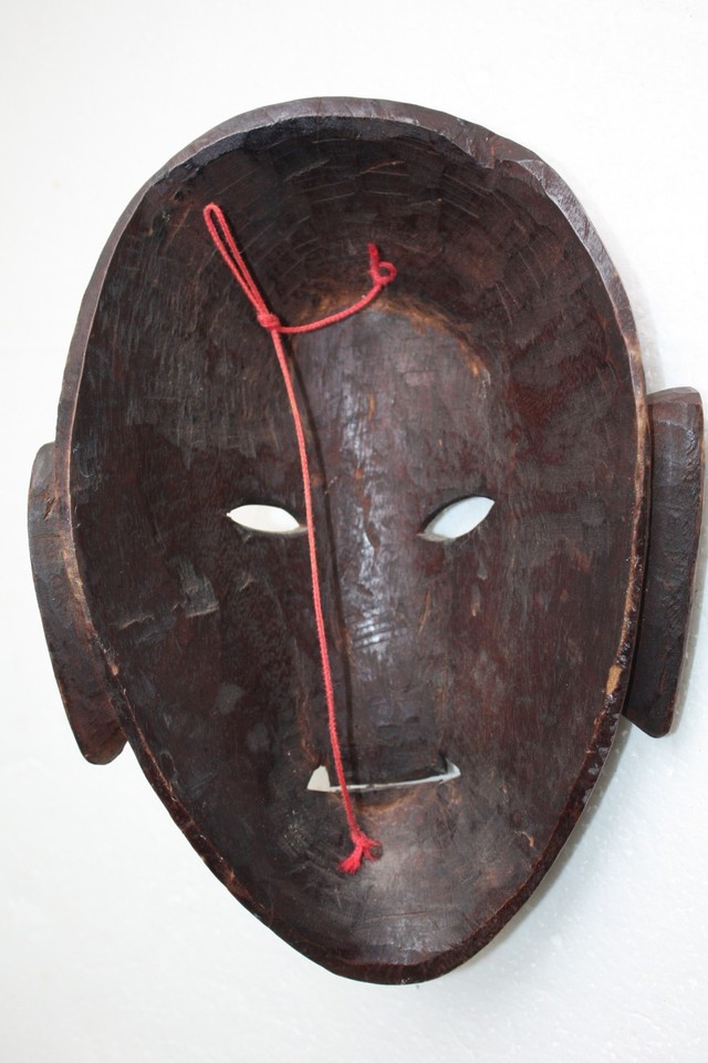 Old Vintage Hand Carved Decorative Wooden Mask Wood Art Home Decor ...