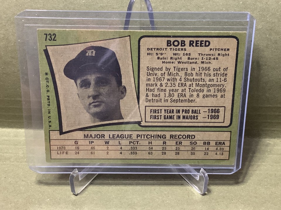 1971 Topps # 732 Bob Reed Ex-Mt SP | eBay