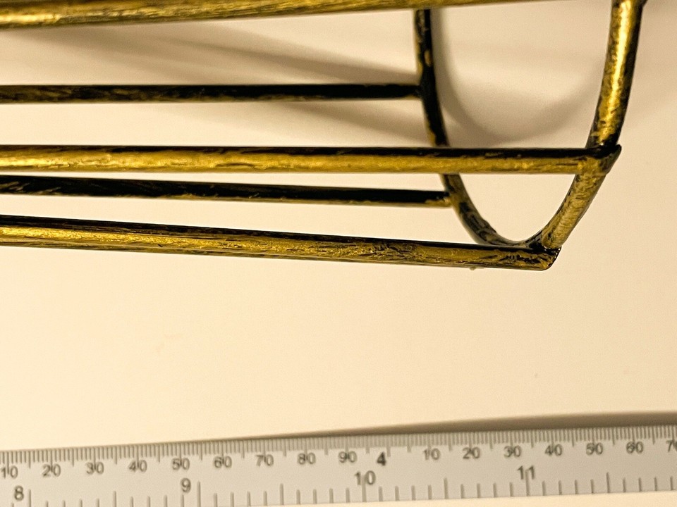 Wheat Candle Holders Wrought Iron Nesting Sheaf Gold Gilt Decorative ...