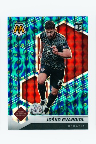 2021-22 Josko Gvardiol Panini Mosaic Peacock Choice Croatia Rookie Card ...