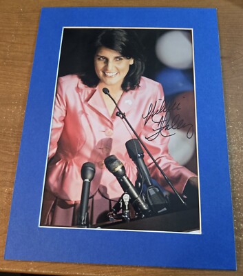 Nikki Haley - SC Governor & UN Ambassador Hand Signed Autograph Color ...