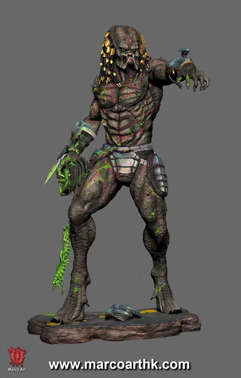 Predator Diy Resin Figure 1/24 Scale Model Kit Unpainted Unassembled ...