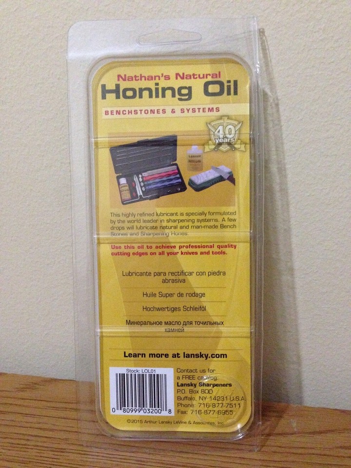 Lansky Nathan's Knife Blade Sharpening Honing Bench Stone Oil Large 4 ...