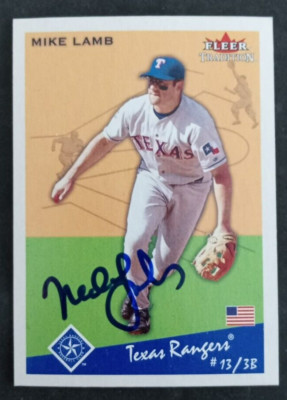 2002 Fleer SIGNED: Mike Lamb, RANGERS #403 | eBay