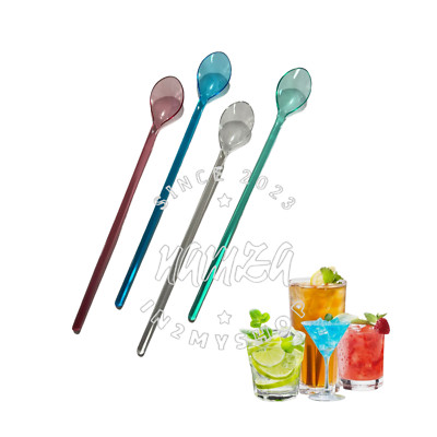 Long Handle Ice Teaspoons Coffee Latte Ice cream Cocktail Stirring ...