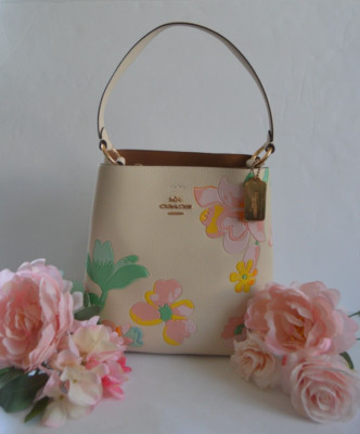 COACH Bucket Bag with Dreamy Land Floral Print Spring Summer Bag | eBay